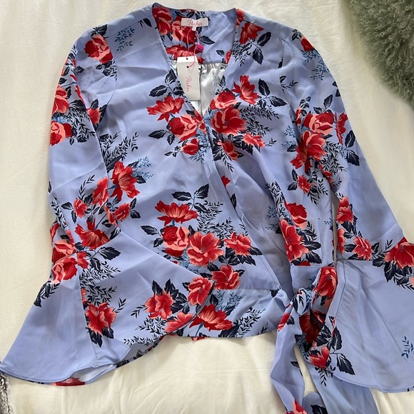 Parker | Tops | Parker Floral Wrap Top Xs | Poshmark